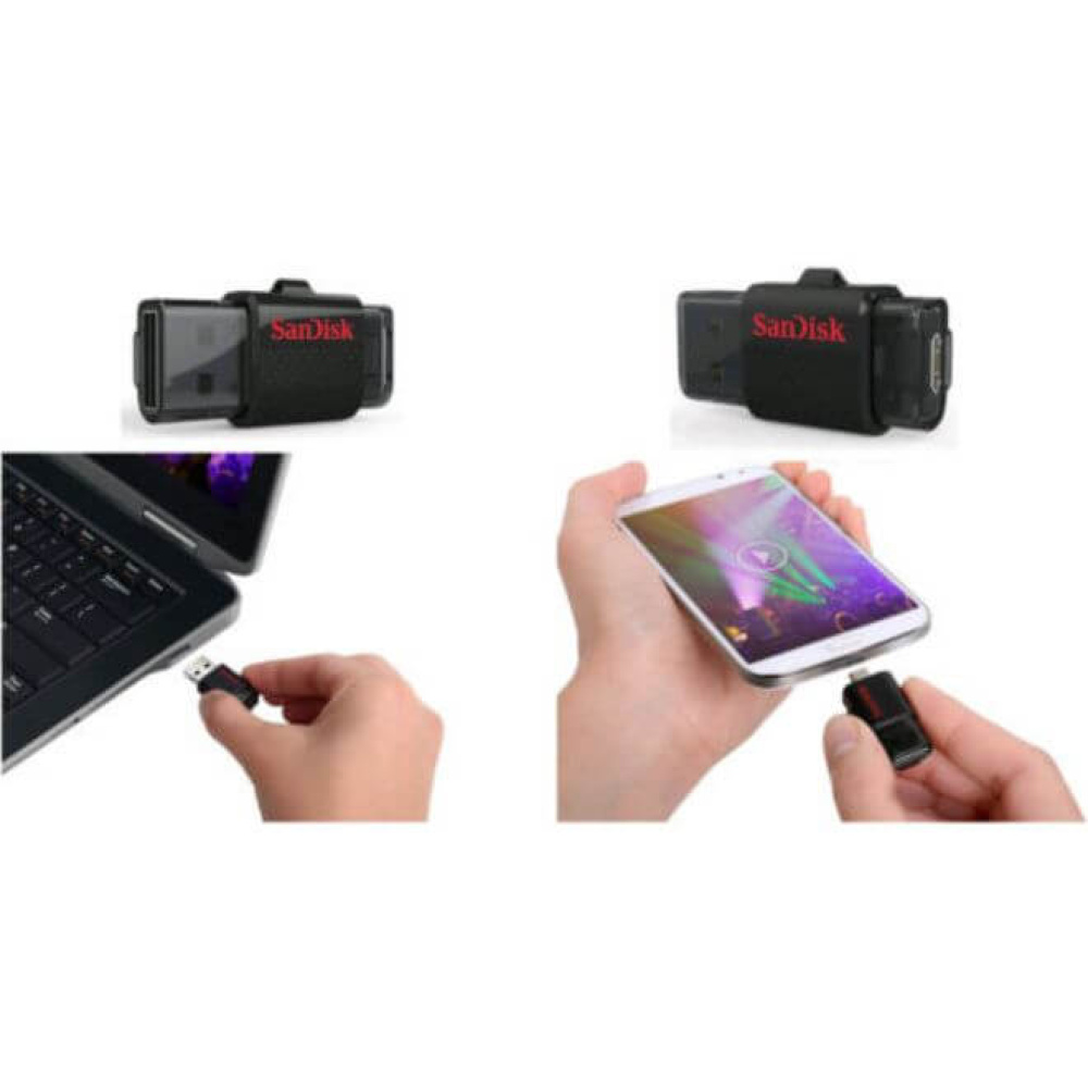 16GB SanDisk Ultra Dual OTG Micro USB Adapter Memory Stick Flash Drive 16GB