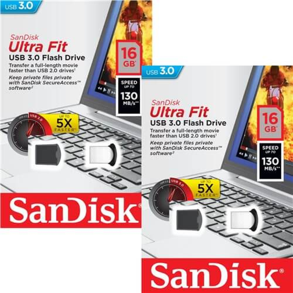 USB 3.0 32GB 32G SanDisk Ultra Fit 130MB/s Flash Drive Mini Nano (New ...