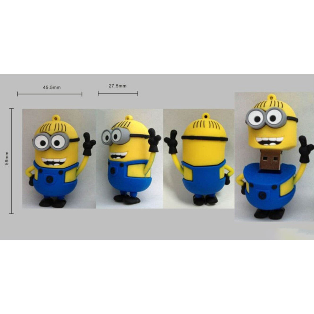 USB Flash Drive 4GB Despicable Me Minions Blue Waving minion Cartoon ...