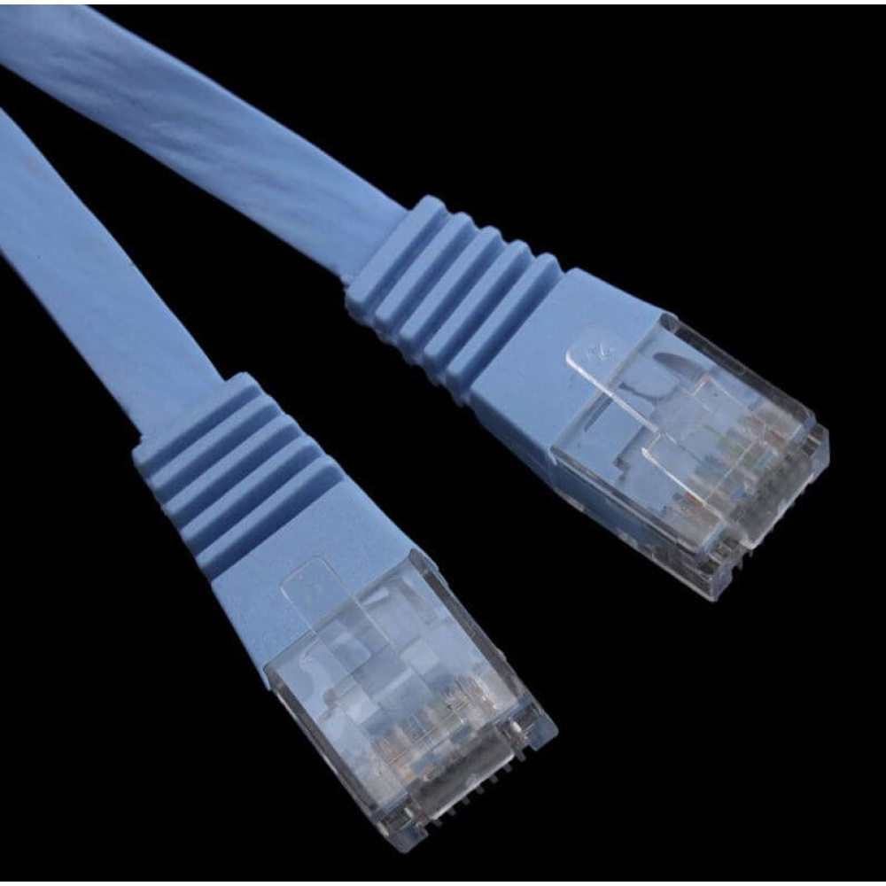 New 6FT 2M CAT6 CAT 6 Flat UTP Ethernet Network Cable Blue