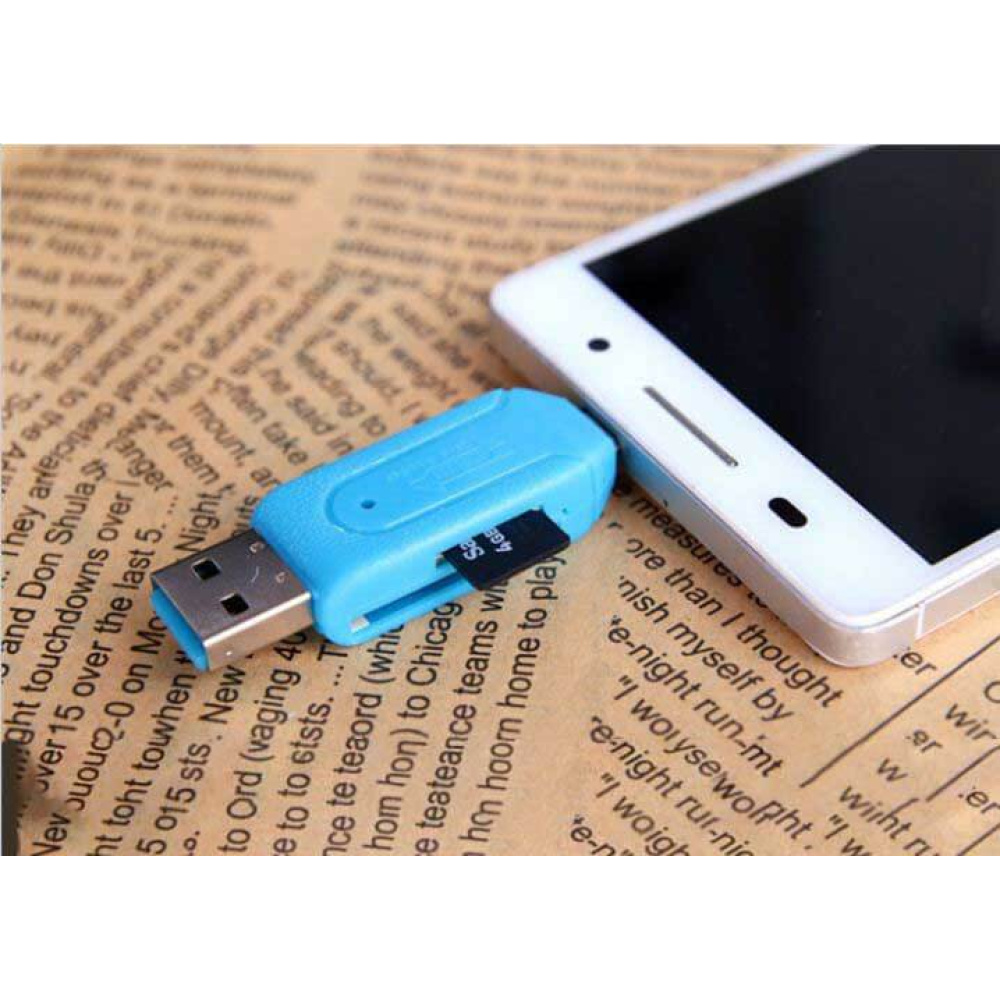 External Micro SD Card Reader Adapter 2 in 1 OTG Universal for ...