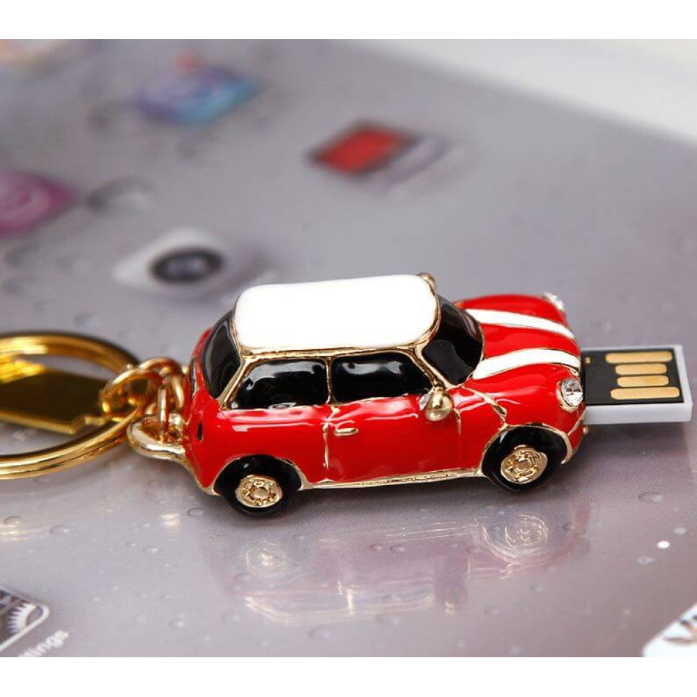 Mini Cooper Car Shape Usb Flash Drive 16GB memory stick Blue