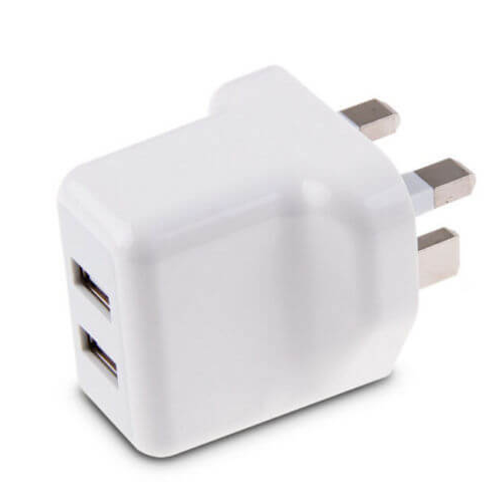 15W 5V 3A pin Adapter UK Cyprus Plug FAST AMP Wall Dual USB Charger