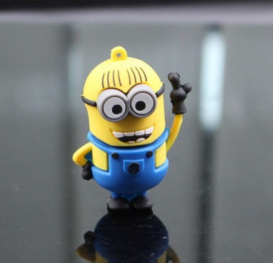 USB Flash Drive 4GB Despicable Me Minions Blue Waving minion Cartoon Stick Pendrive Great Gift