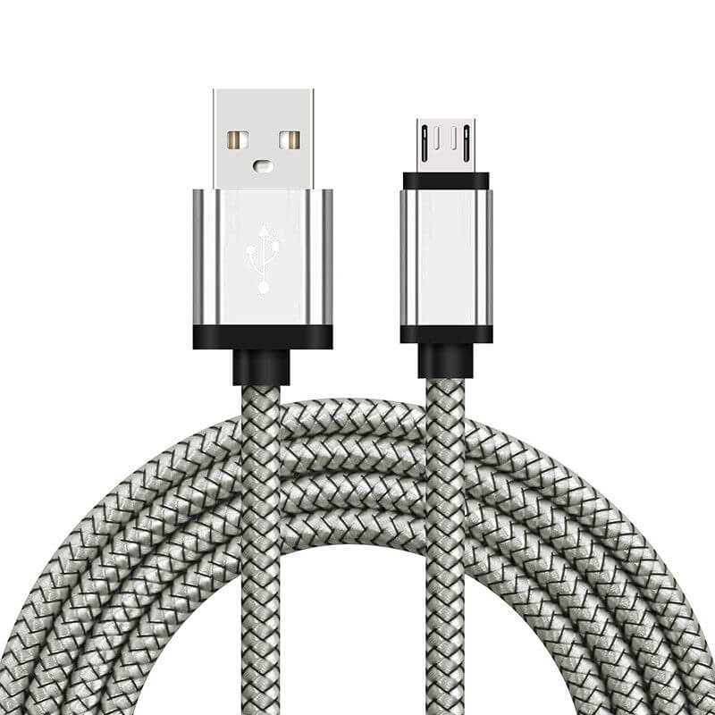 Metal Micro USB Cable Data & Sync Fast Charger for Android